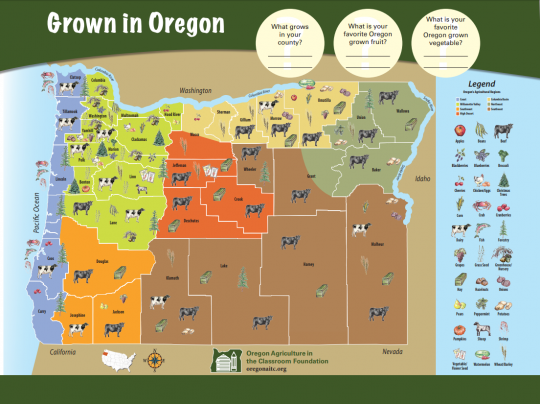 "Grown in Oregon" Map Scavenger Hunt - Oregon Agriculture in the Classroom