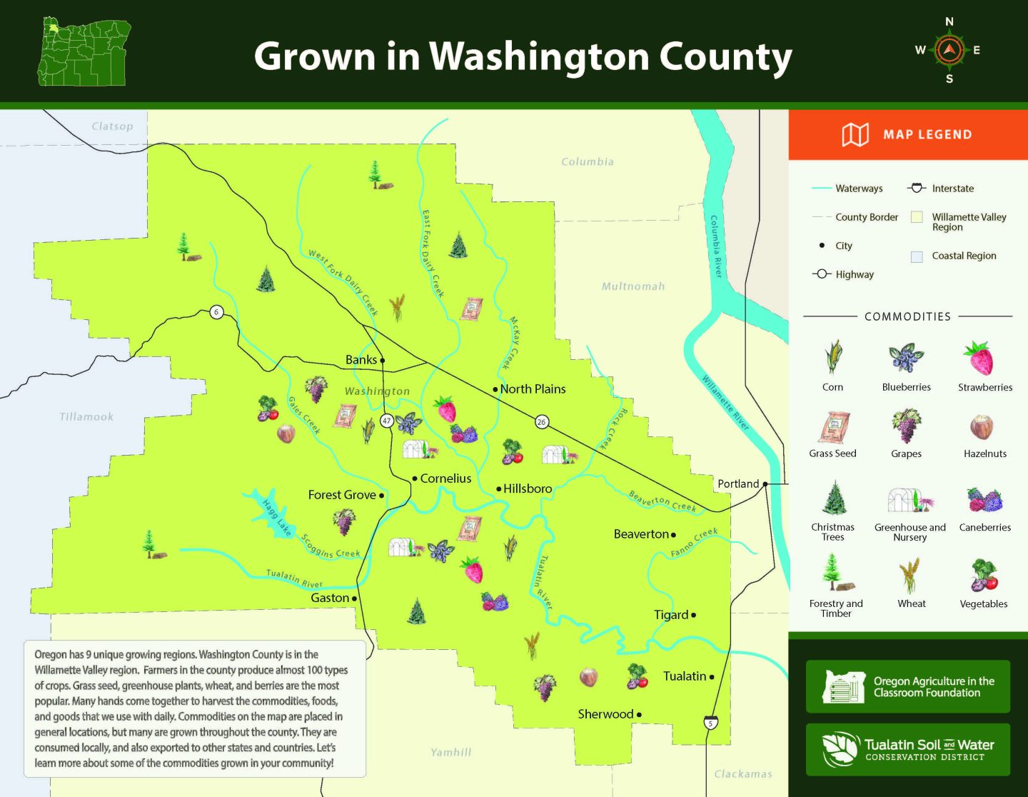Grown in Washington County Map - Oregon Agriculture in the Classroom